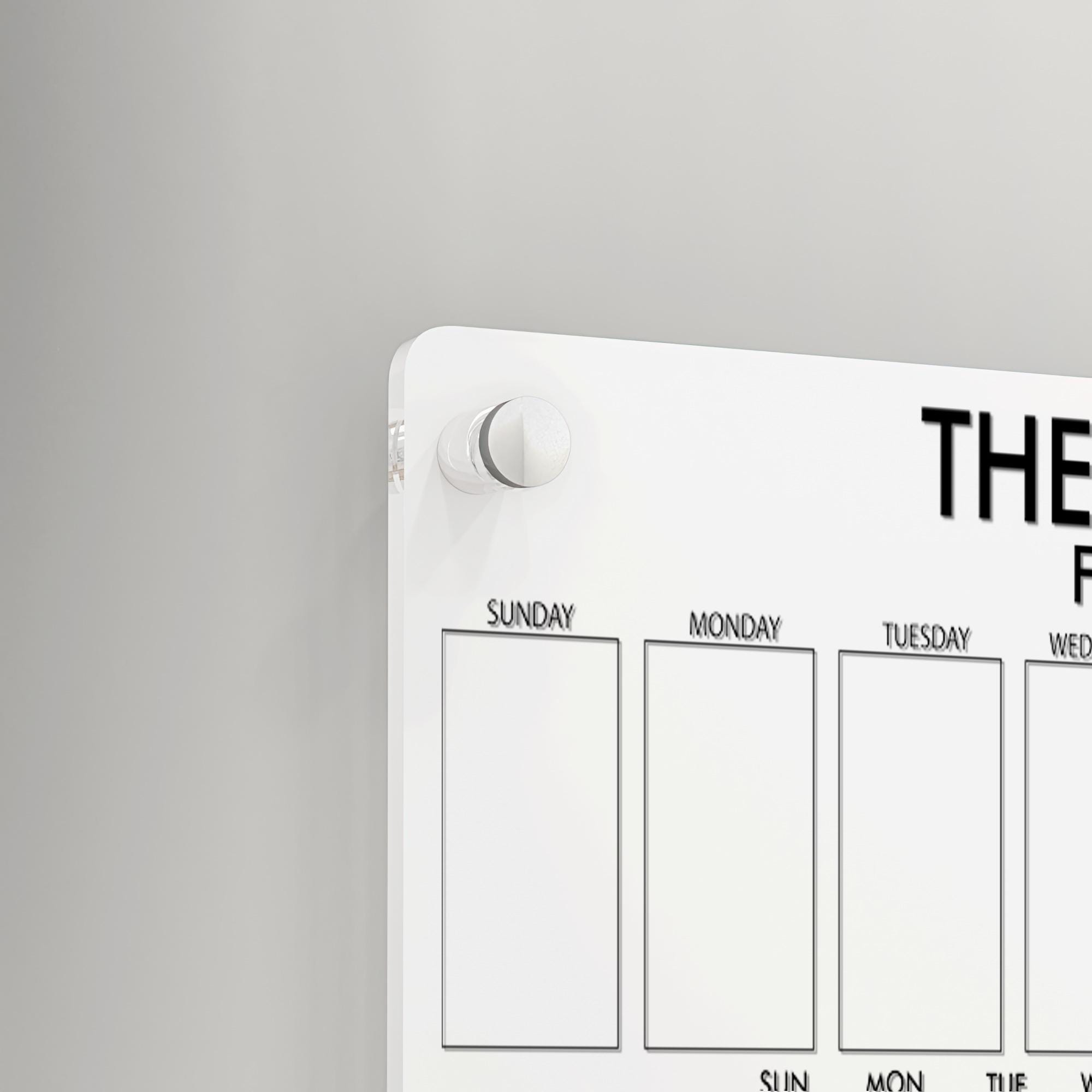 Customizable Family Calendar for Vinyl Cut, Acrylic Family Planner, Svg ...