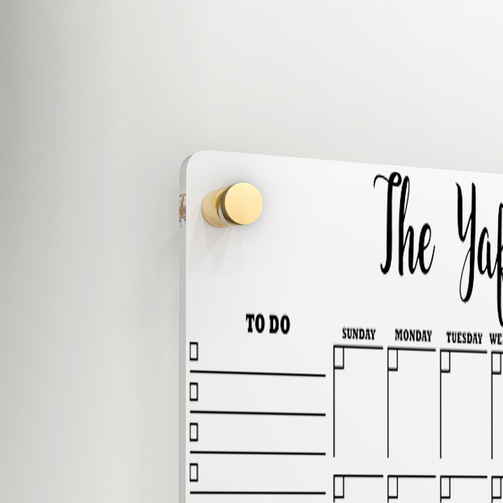 Custom Acrylic Family Monthly Planner, Personalized Wall Calendar With ...