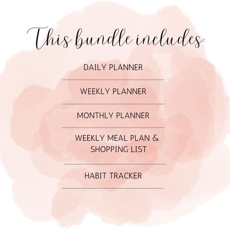 Editable Digital Planner Bundle- Daily, Weekly, Monthly, Meal Planning ...