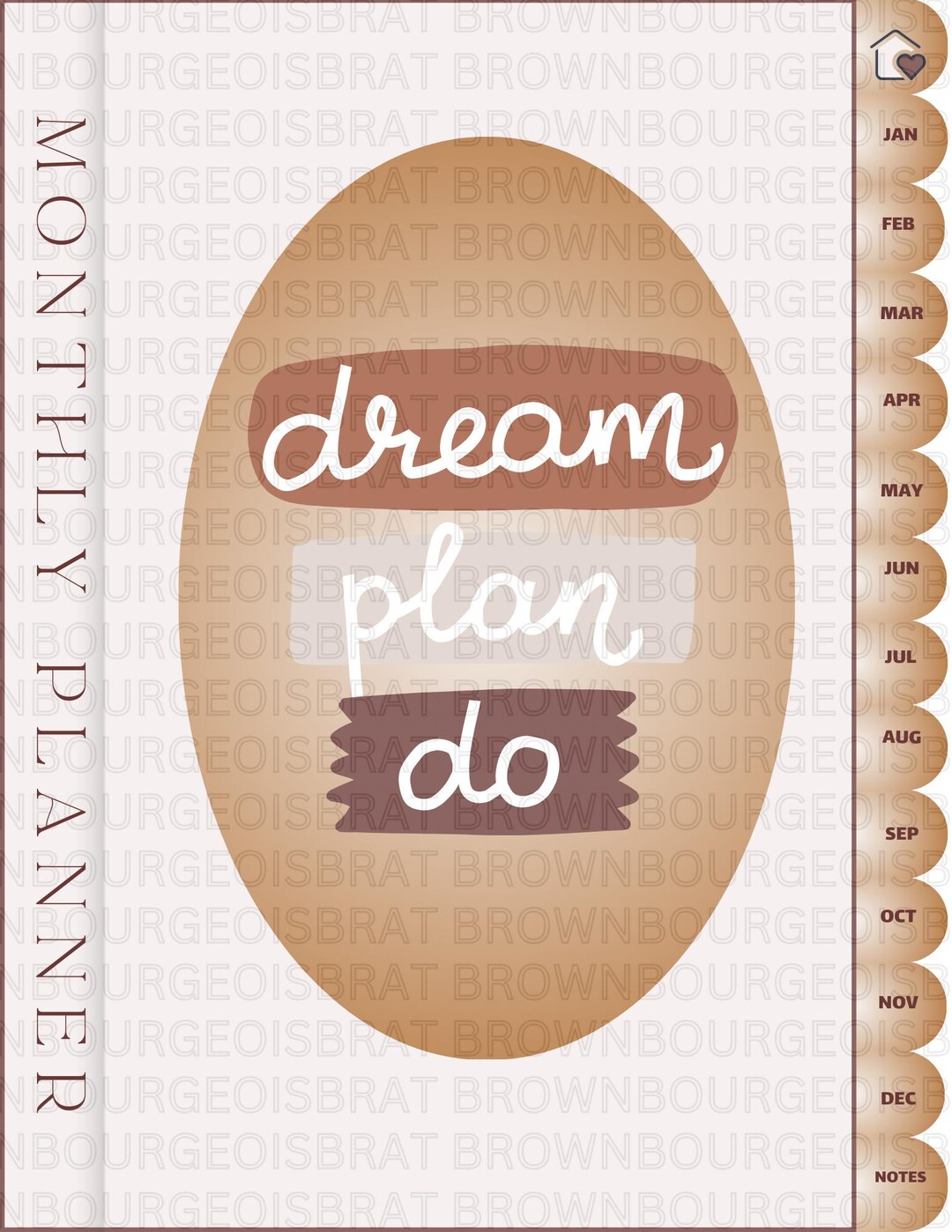 The dream Plan Do Monthly Digital Planner - Etsy