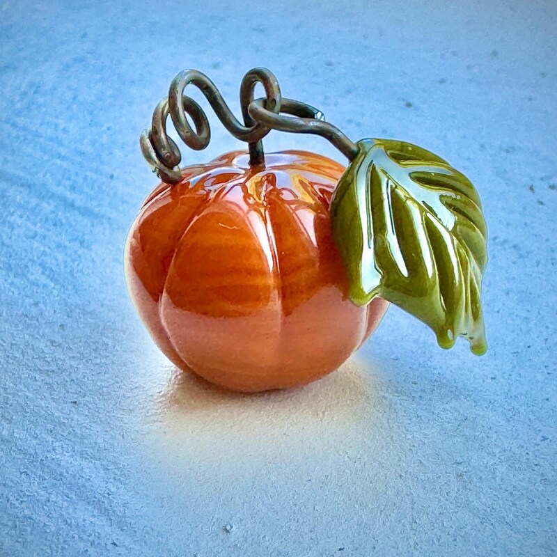 Murano Pumpkin Pendant - Etsy