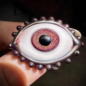 Handmade Flamework Glass Eye Brooch - Etsy