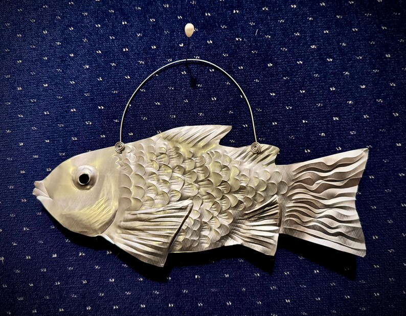 Hand Tooled Fish Ornament - Etsy