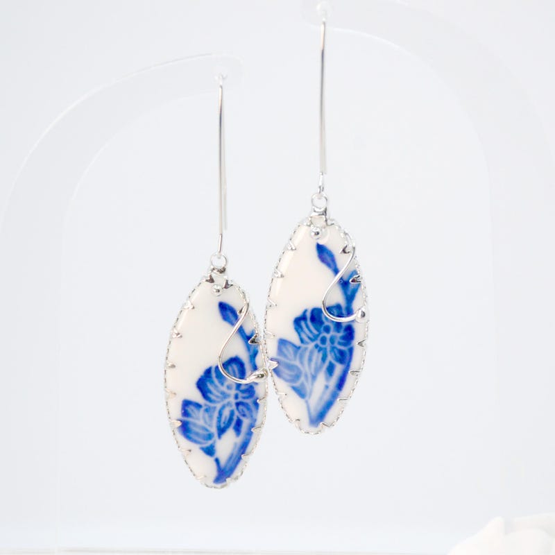 Porcelain Dangly Earrings - Etsy