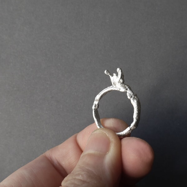 Organic Silver Ring - Etsy