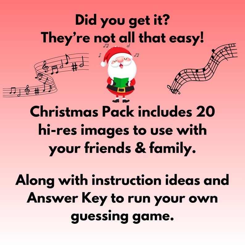 Guess the Song Lyrics Digital Game - Christmas Carol Pack - Etsy