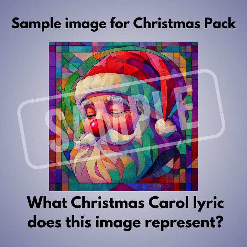 Guess the Song Lyrics Digital Game Christmas Carol Pack - Etsy
