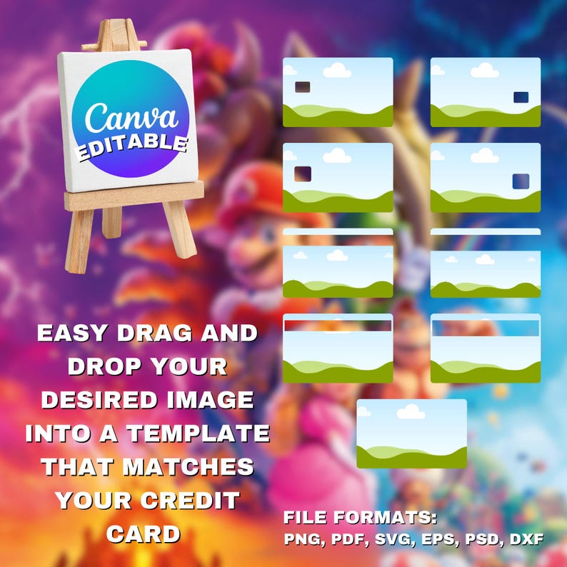Credit/bank Card Skin Template Bundle!!!005 - Etsy