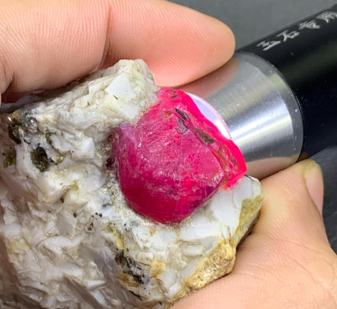 Natural Ruby Specimen From Jegdalek Mine, Afghanistan Pinkish Red Color ...