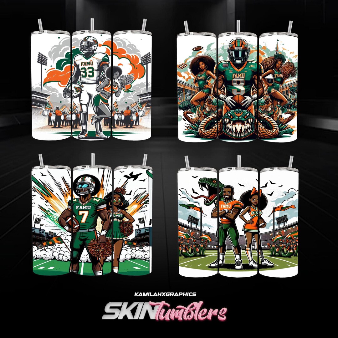 FAMU BUNDLE 4 PACK, Florida A&M University,20 Oz Skinny Tumbler ...