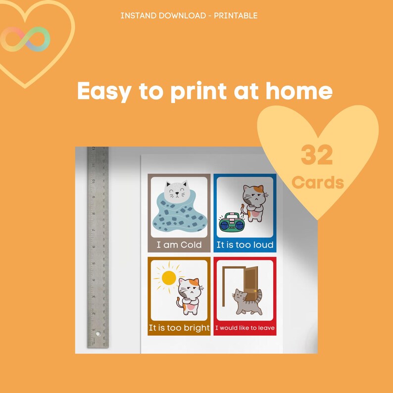 Printable Cat-themed Communication Cards Autism and ADHD Friendly ...