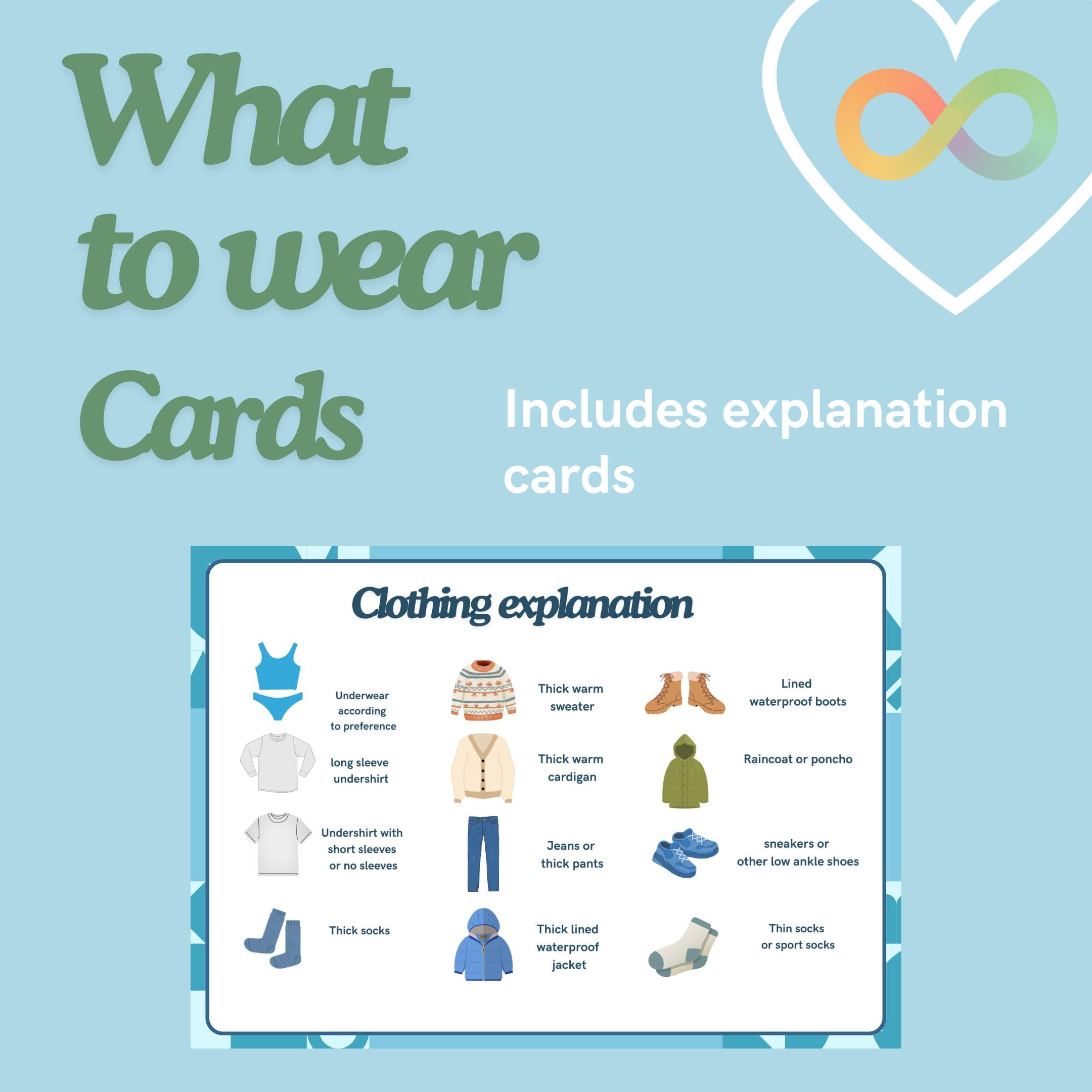 Printable Daily Outfit Planner for Kids and Adults Autism and ADHD ...