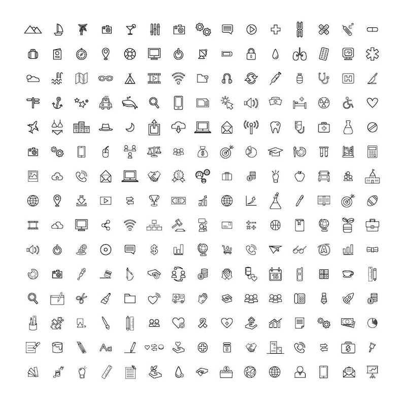 Mega Bundle of Icons Svg Png Psd, Icon Svg Png Psd, All Types of Icons ...