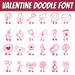 Valentine Doodle Font SVG Bundle , Valentine Font SVG , Valentine ...