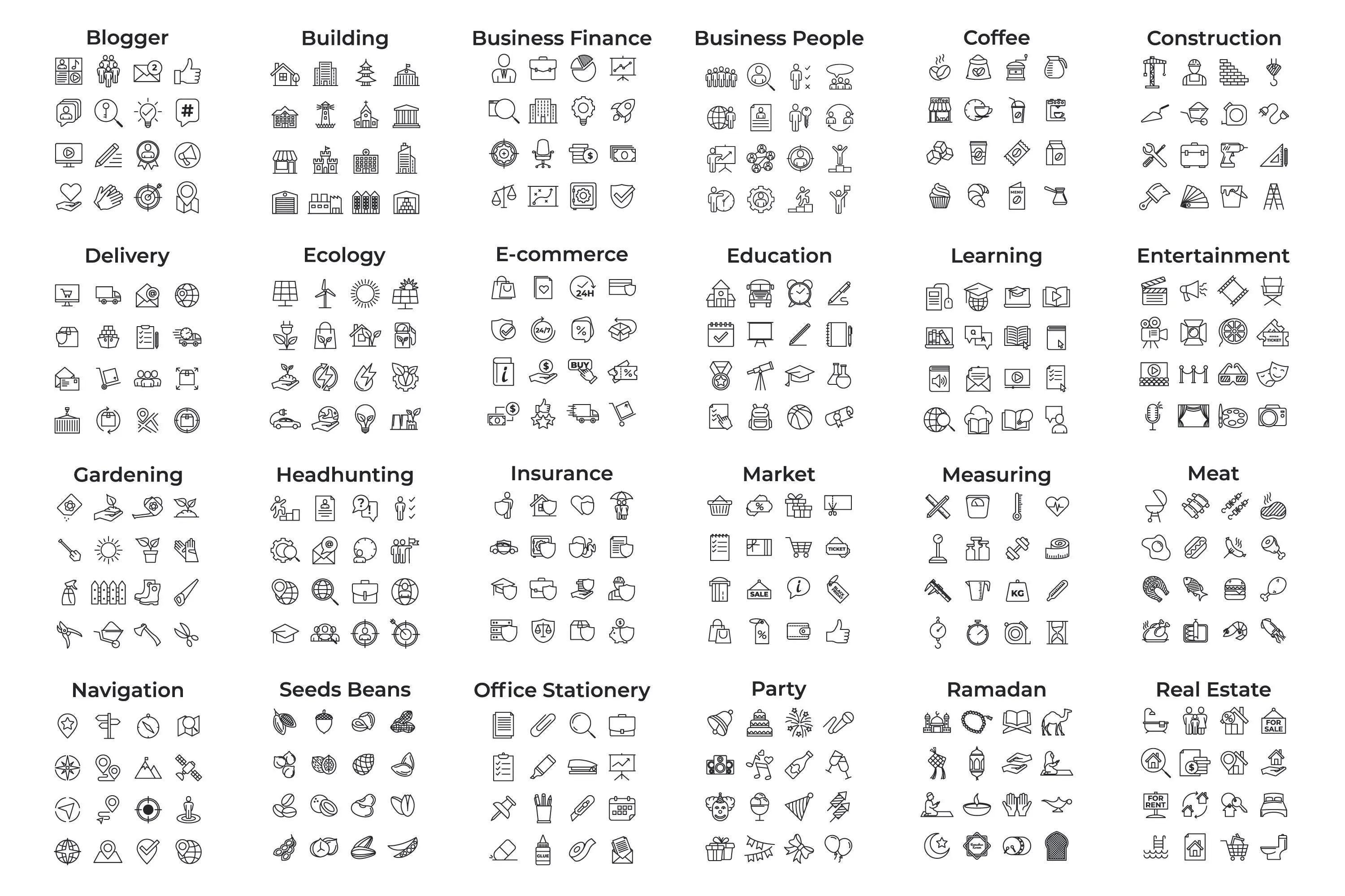 Mega Bundle of Icons Svg Png Pdf, Icons Svg Png Pdf, All Types of Icons ...