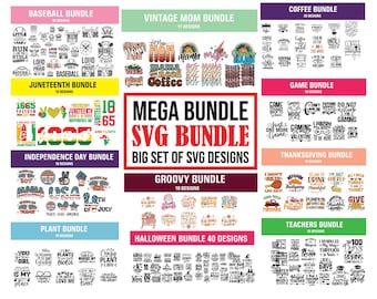 6000 Mega SVG Bundle, Big Svg Bundle, Svg Files for Cricut, Silhouette ...
