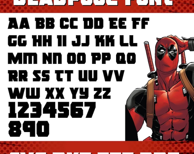 Deadpool Font, Deadpool Svg, Deadpool Font Svg, Deadpool Font Cricut ...