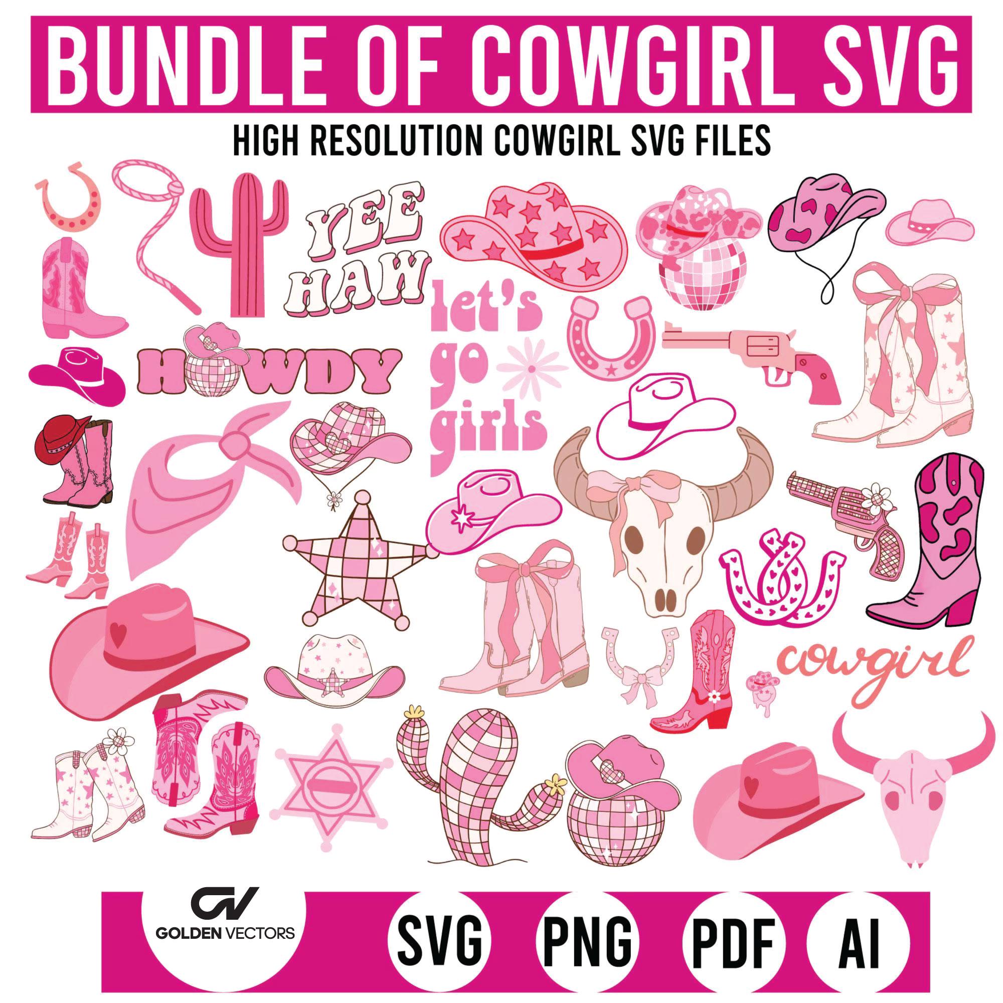Cowgirl SVG Bundle, Cowgirl Boots Svg, Cowgirl Hat Svg, Let's Go Girls ...