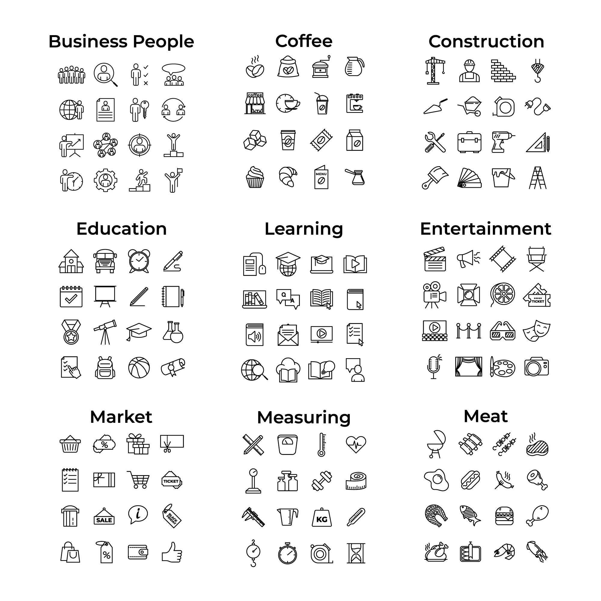 Mega Bundle of Icons Svg Png Pdf, Icons Svg Png Pdf, All Types of Icons ...