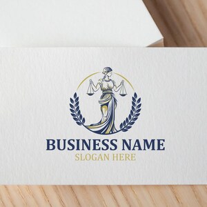 Lady Justice Logo Themis Scales Law Firm Design - Etsy
