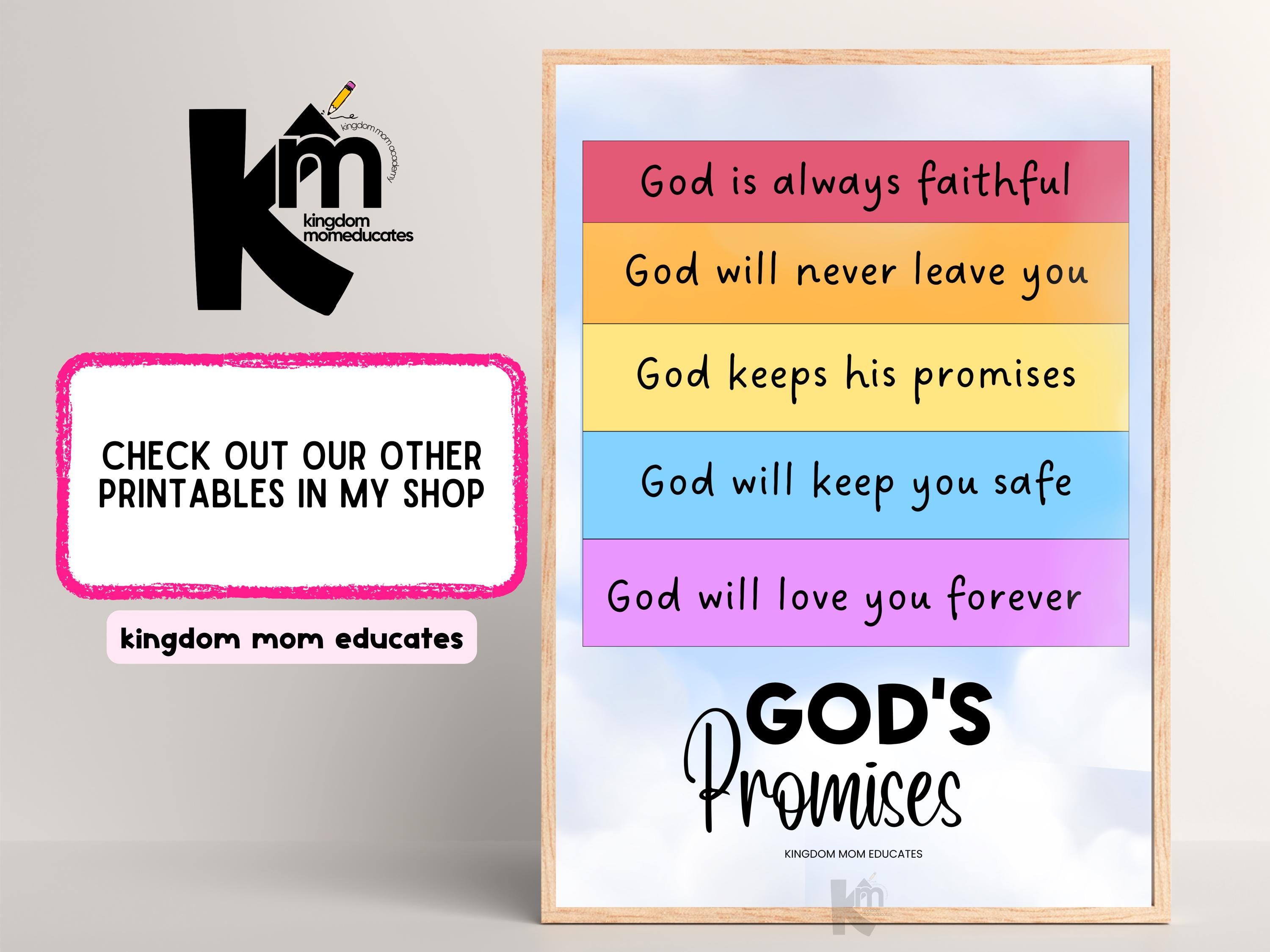 The Lord's Prayer Kids Poster, Wall Art, Sunday School Poster ...