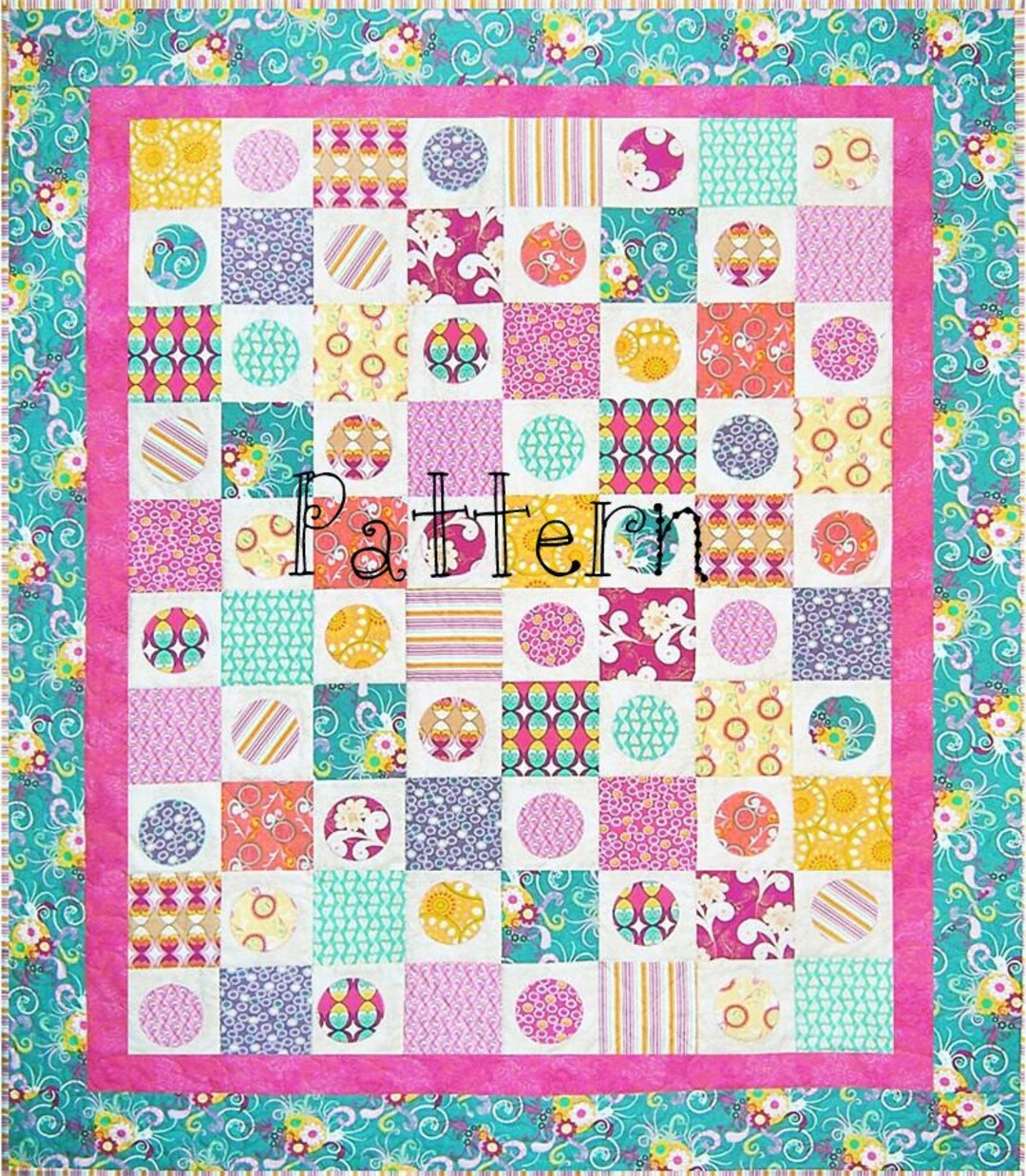 Quilt Pattern Circle Gets the Square Accuquilt Friendly - Etsy