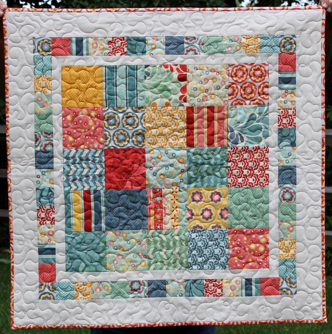 Pattern for Fresh & Fun Modern Patchwork Crib Quilt - Etsy