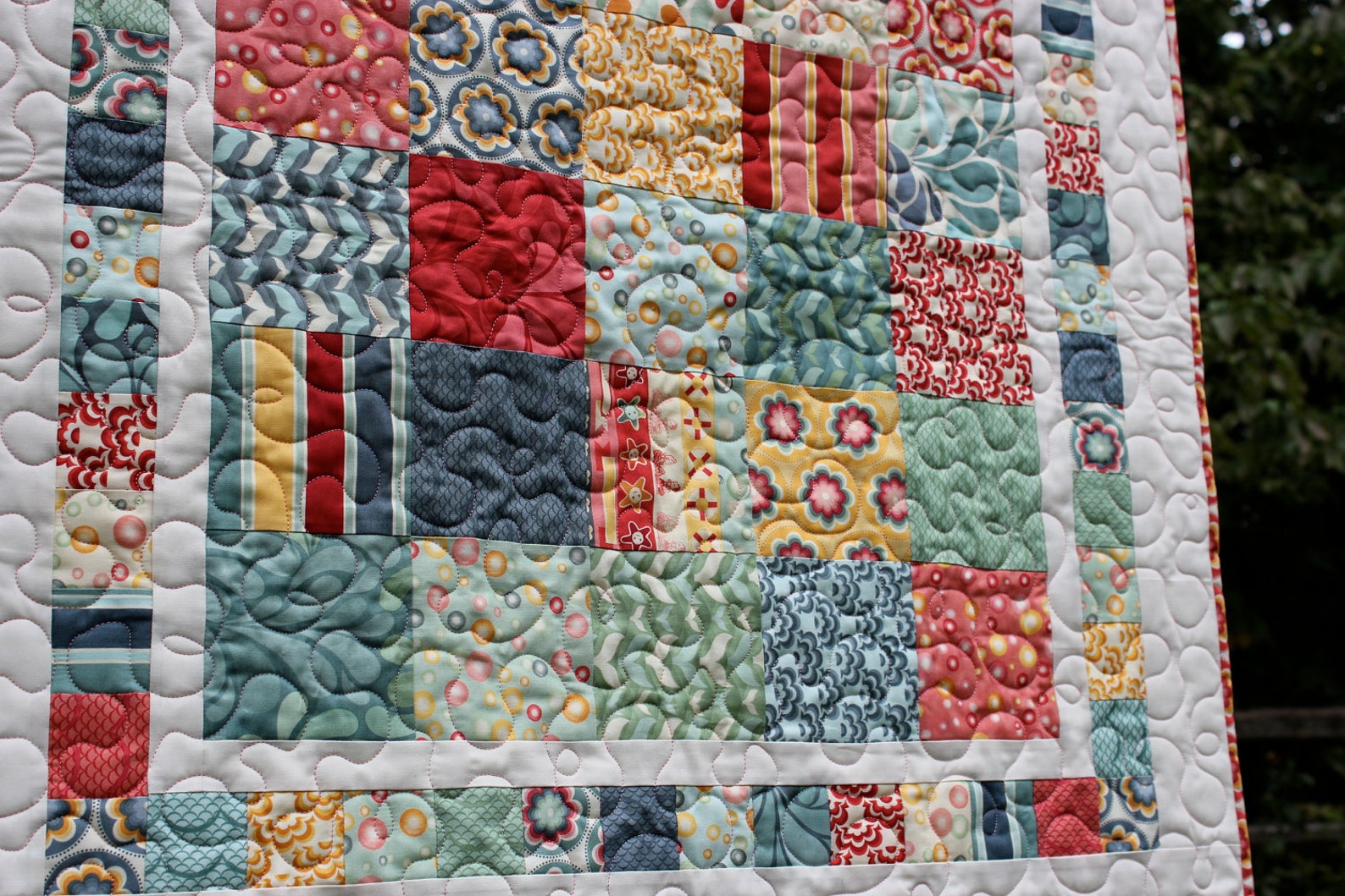 Pattern for Fresh & Fun Modern Patchwork Crib Quilt - Etsy