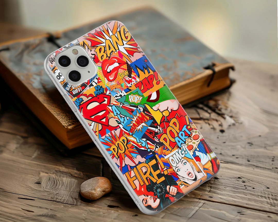 Retro Pop Art Case Iconic Urban Graffiti Cover for iPhone 16 Pro 15 ...