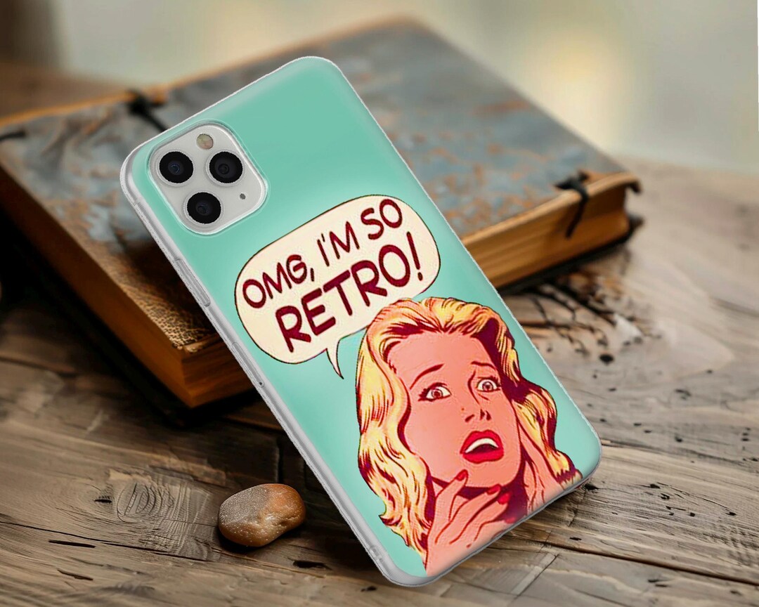 Retro Pop Art Phone Case Iconic 70s Vintage Cover for iPhone 16 Pro 15 ...