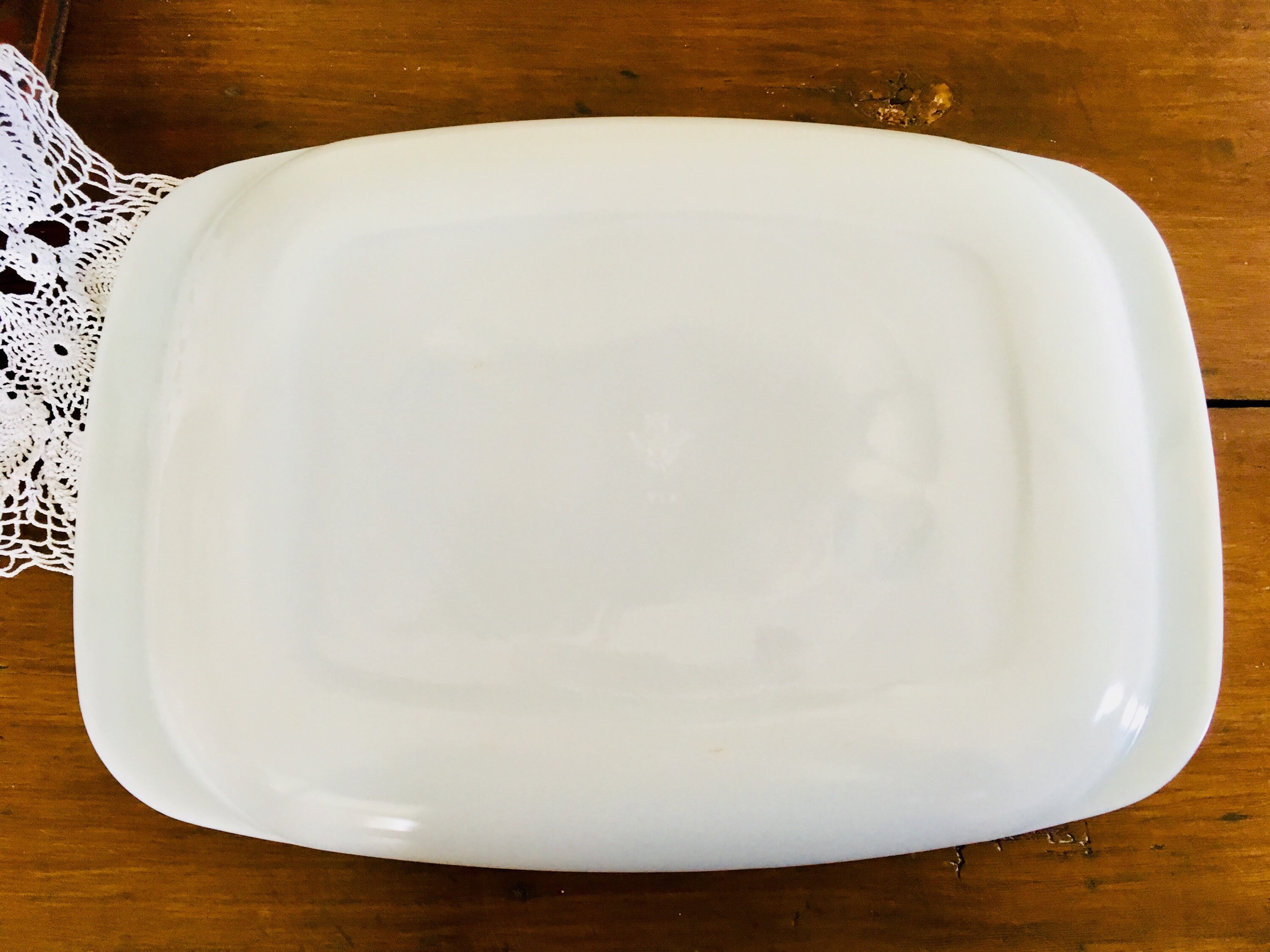 Vintage Pyrex JAJ White Glass Serving Plate Platter Tea | Etsy