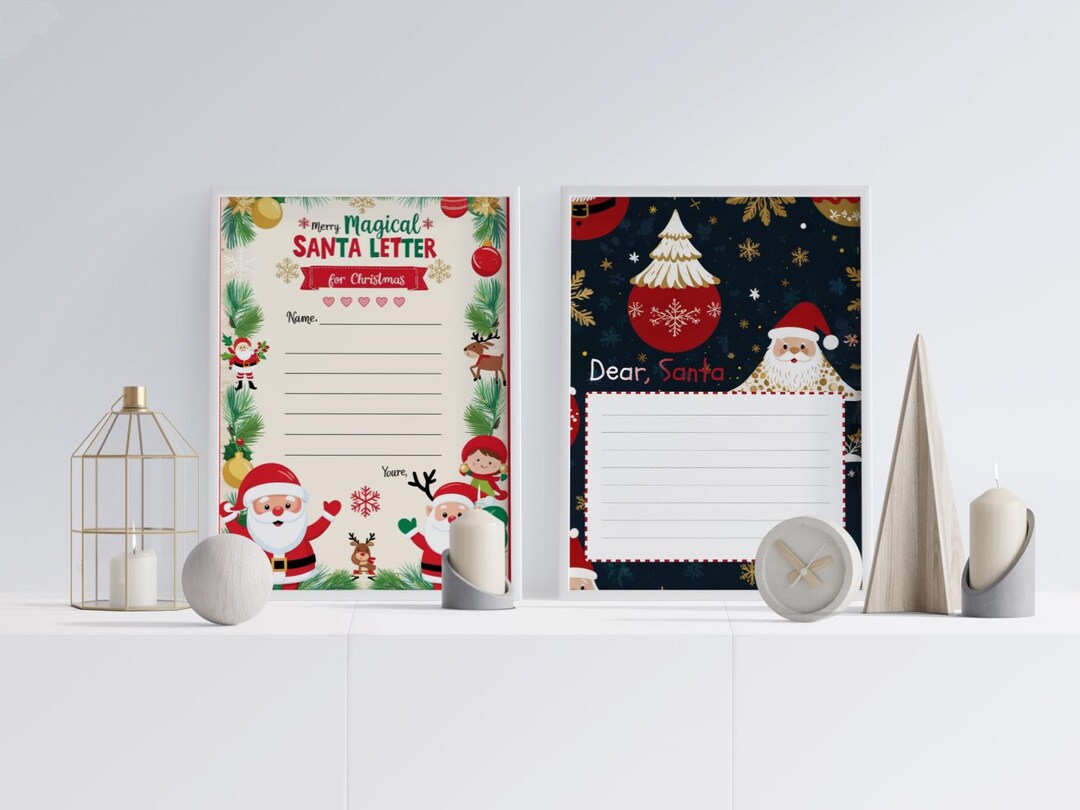 3 Magical Santa Letter Templates A Festive Printable for Kids - Etsy