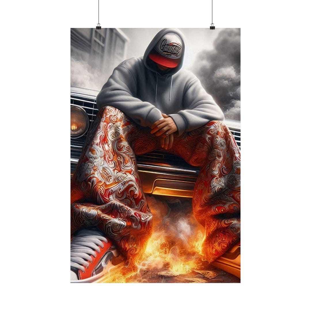 Urban Vibe Matte Poster, Street Art Decor, Hip Hop Wall Art, Cool Room ...
