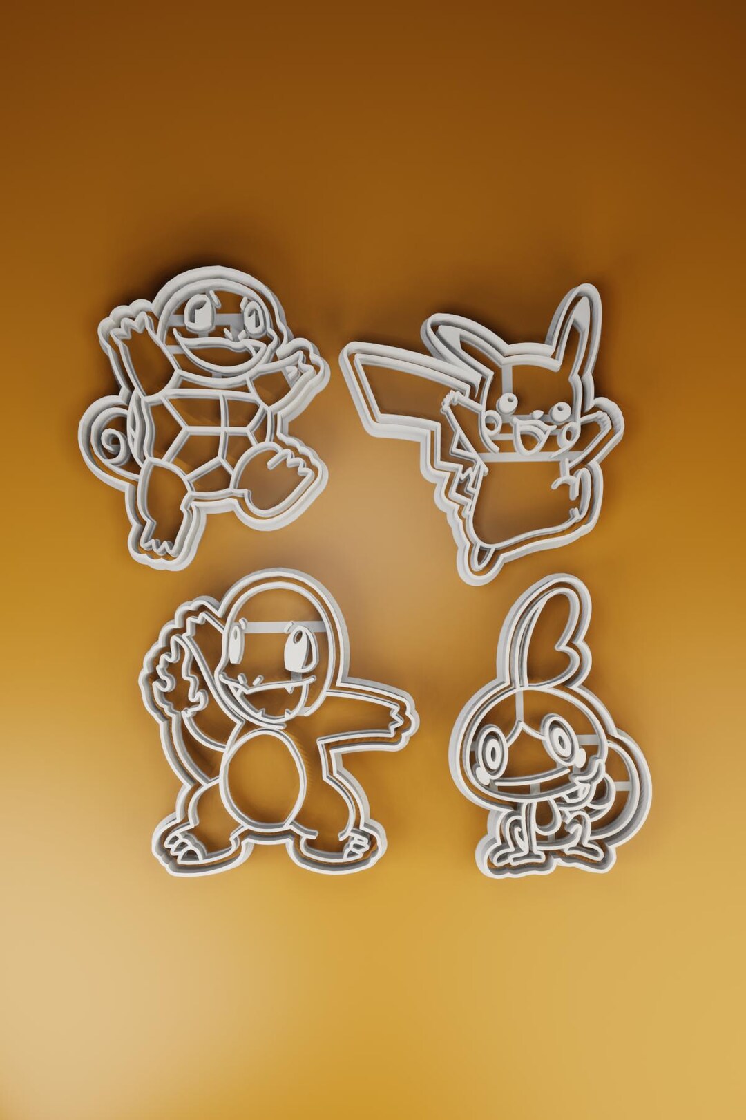 Pokemon Cookie Cutter, Cookie Cutters Pikachu/glumanda/squirtle/memmeon ...