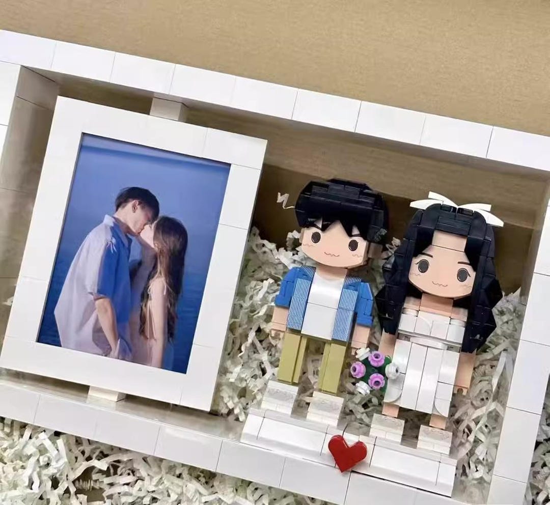 Custom Photo Block Figurine Personalized DIY Portraits for Couples ...