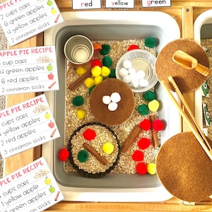 Apple Pie Sensory Learning Kit, Pretend Baking Activity for Toddlers ...