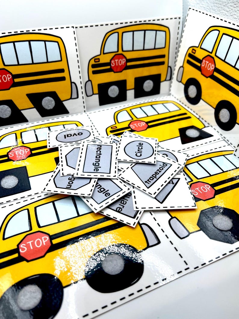 School Bus Learning Kit: Preschool & Kindergarten Sensory Activities - Etsy