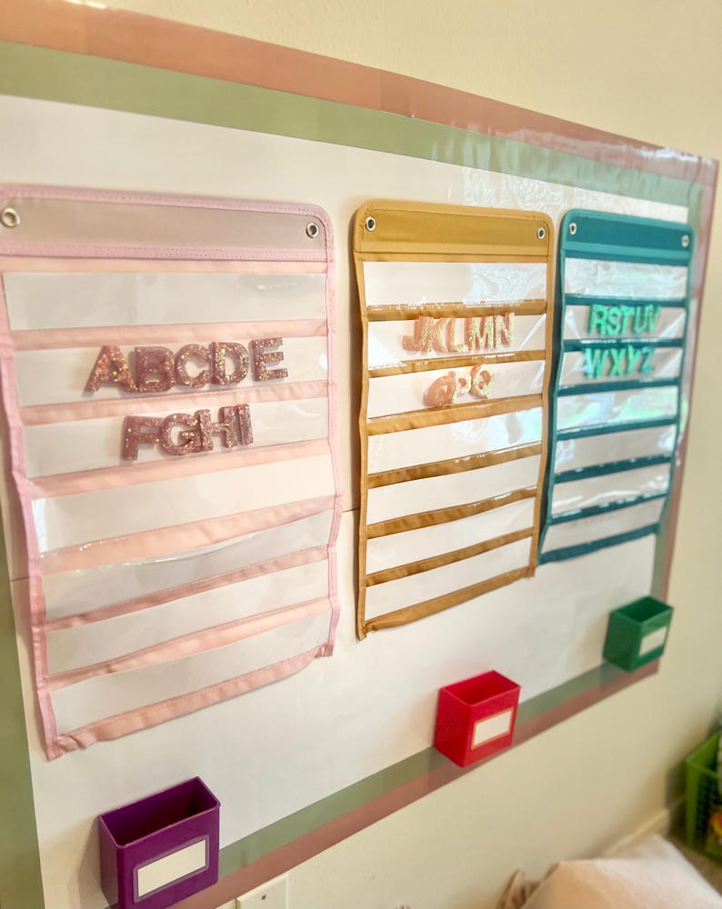 Pink and Purple Resin Alphabet Letter Set, Upper and Lower Case Letter ...