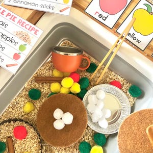 Apple Pie Sensory Learning Kit, Pretend Baking Activity for Toddlers ...