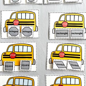 School Bus Learning Kit: Preschool & Kindergarten Sensory Activities - Etsy