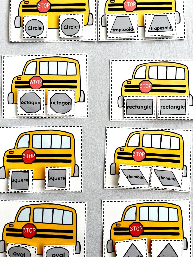 School Bus Learning Kit: Preschool & Kindergarten Sensory Activities - Etsy