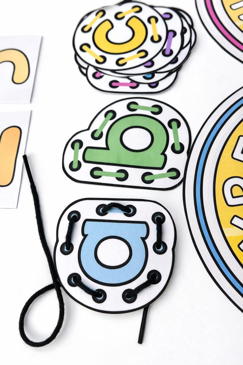 Alphabet and Number Lacing Card Set | Preschool Letter & Number ...