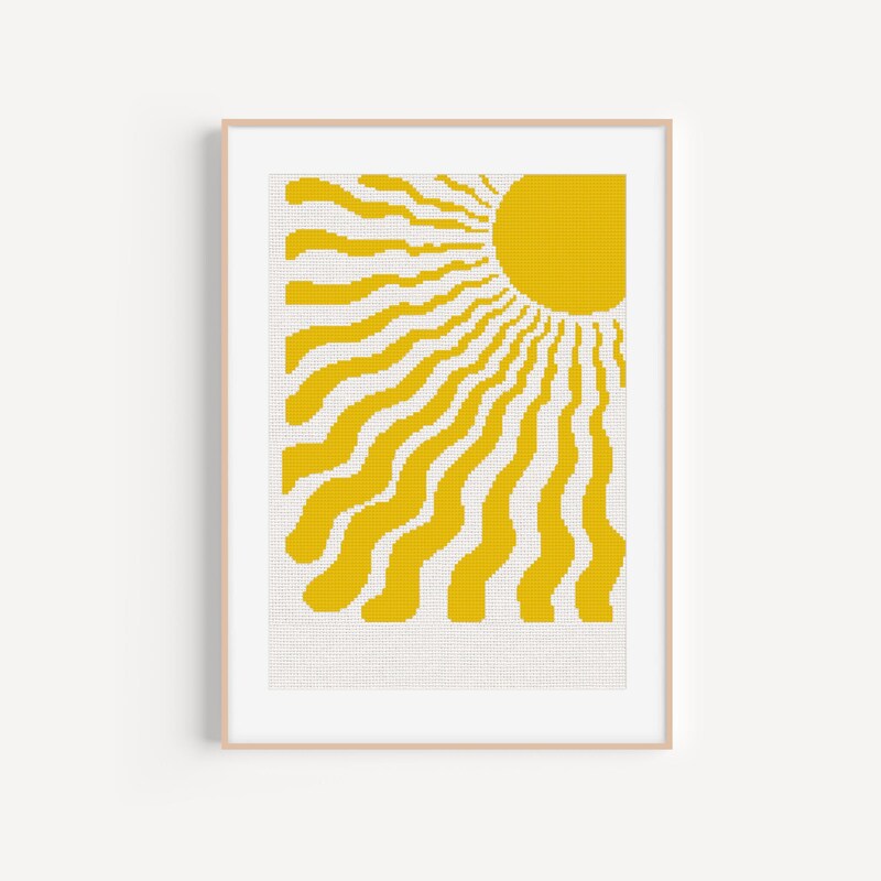 Sun Cross Stitch - Etsy