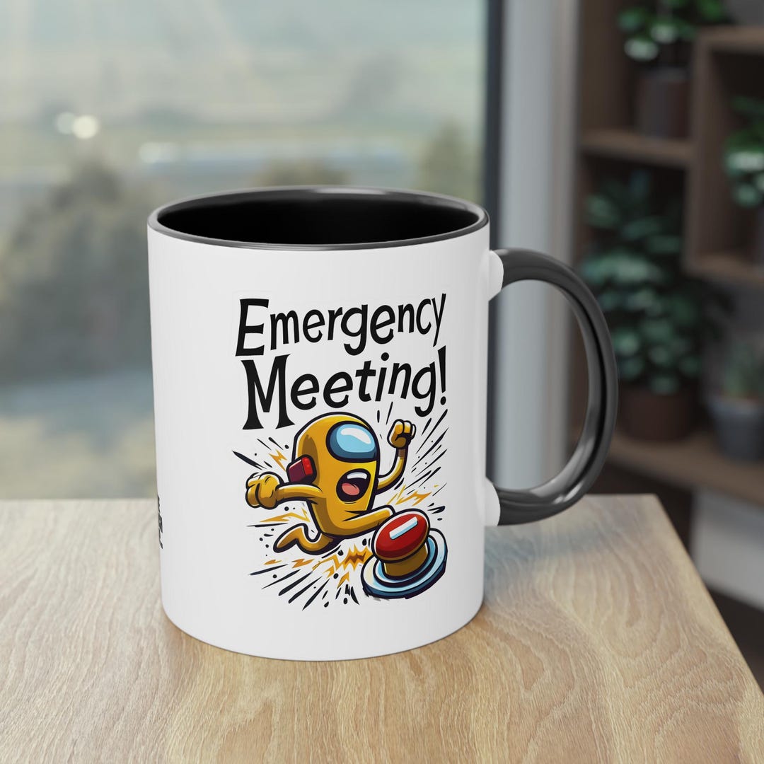 GMS Emergency Meeting Mug Funny Among Us Mug, Gaming Mug With Crew ...