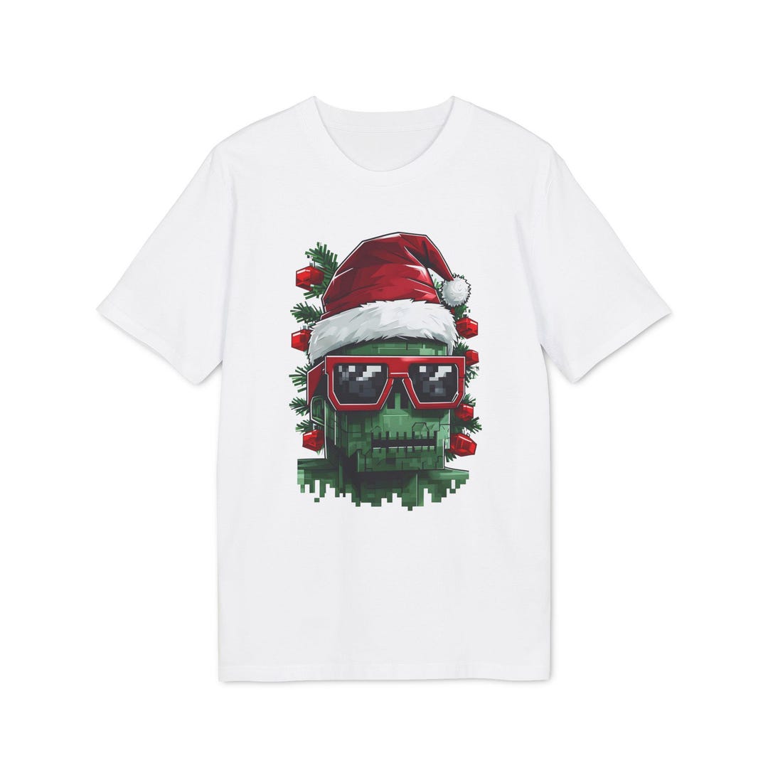 GMS Christmas Zombie Minecraft T-shirt Festive Gamer Shirt, Minecraft ...