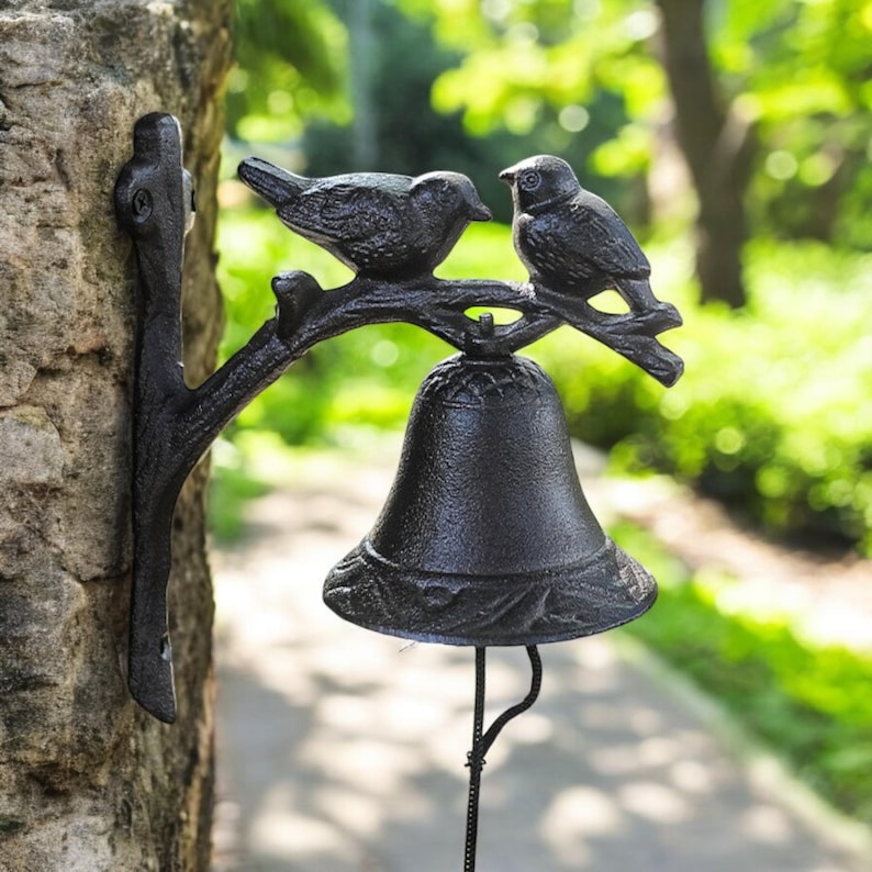 Vintage Iron Bird Doorbell: Rustic Farmhouse Garden Decor - Etsy
