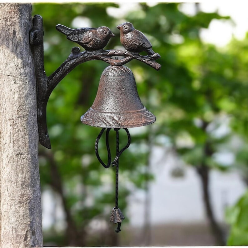 Vintage Iron Bird Doorbell: Rustic Farmhouse Garden Decor - Etsy