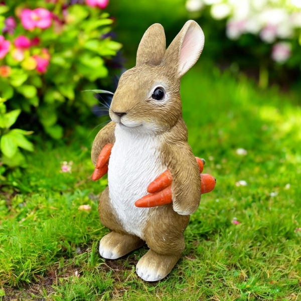 Rabbit Garden Statue - Etsy
