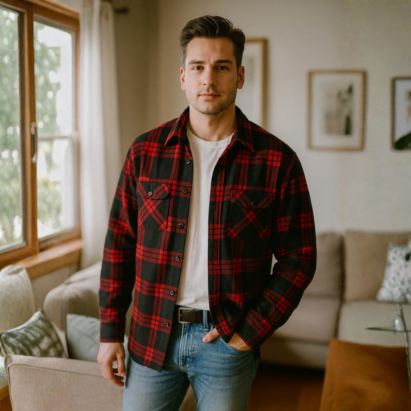 Men’s Shirt Jacket Sewing Pattern PDF – Flannel Overshirt , Sizes XS ...