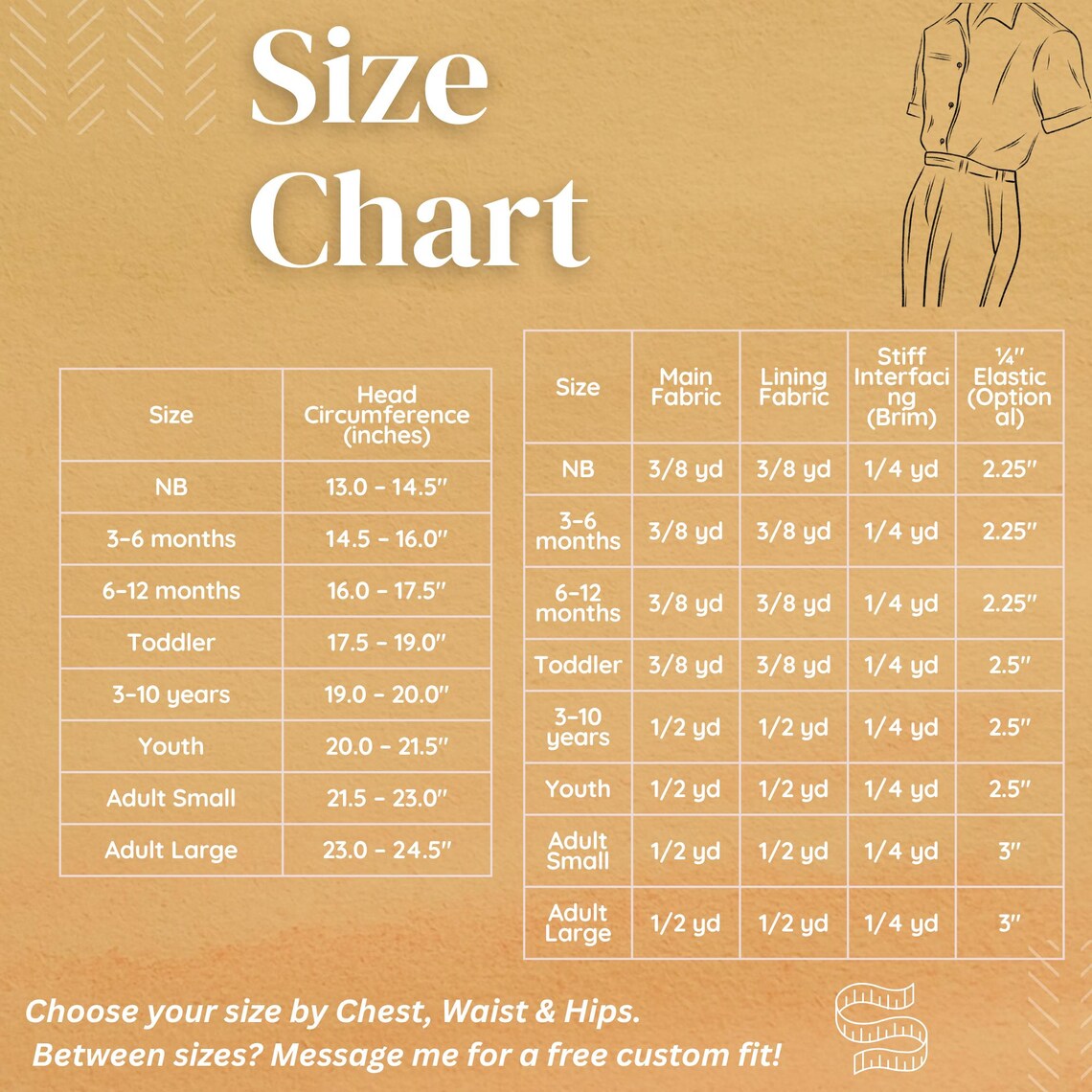 Flat Cap Sewing Pattern PDF – Baby to Adult Sizes – Printable Template ...
